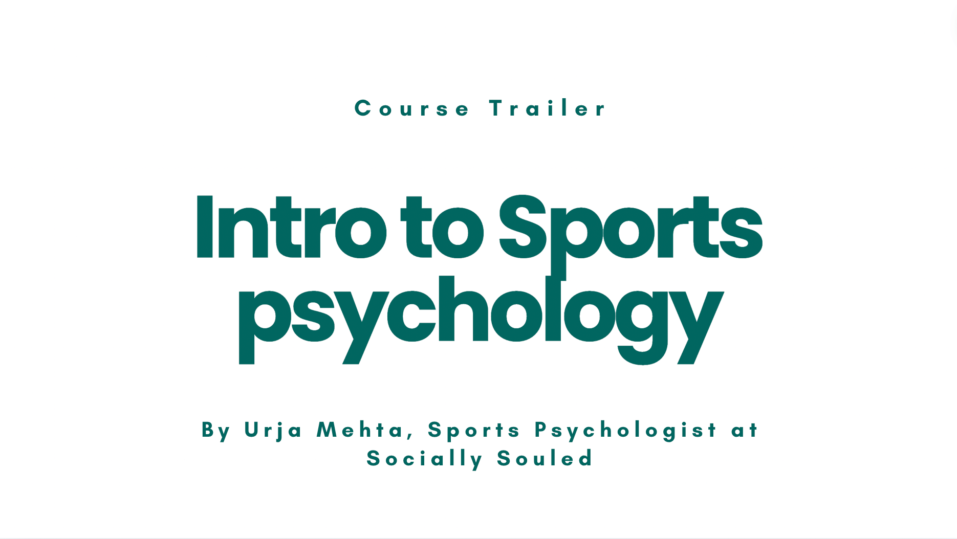 Intro to Sports Psychology Course | Socially Souled | Psychology